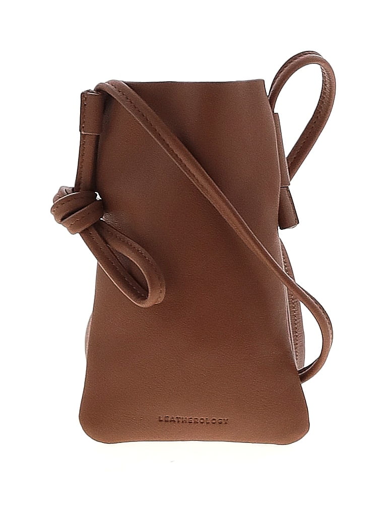 Leatherology 100% Leather Brown Leather Crossbody Bag One Size - 57% ...