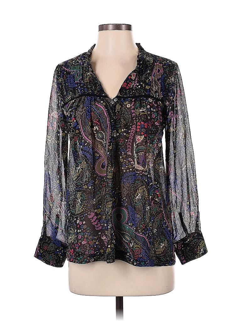 Dolan 100% Polyester Paisley Black Long Sleeve Blouse Size S - 79% off ...