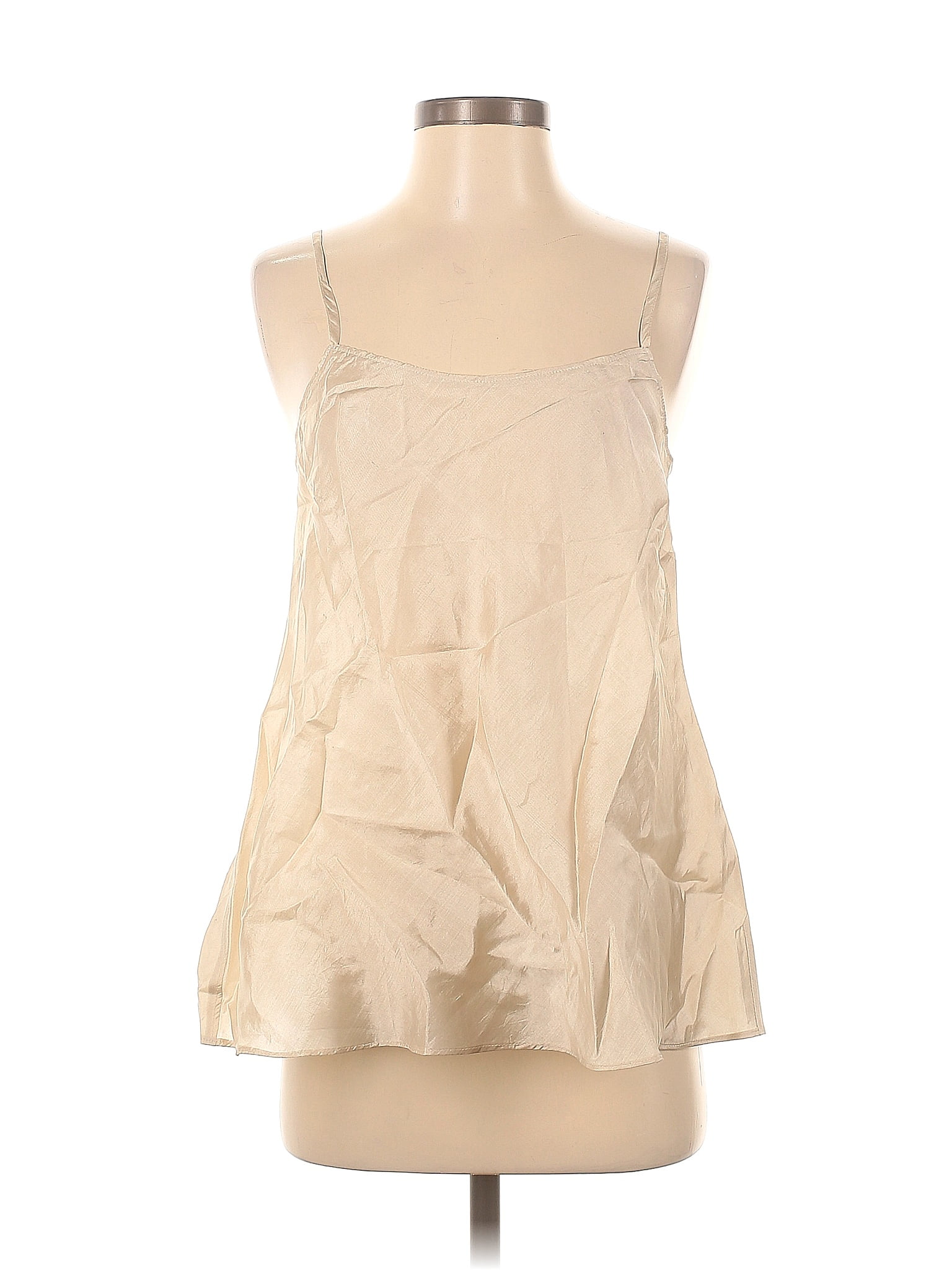 Peruvian Connection 100% Silk Ivory Sleeveless Silk Top Size S - 81% ...
