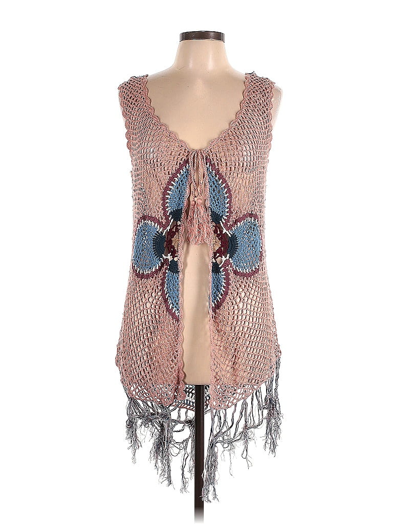 Almost Famous 100% Acrylic Pink Sweater Vest Size L - 65% off | ThredUp