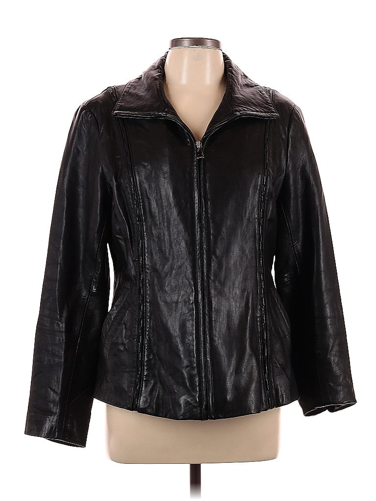 Avanti 100% Leather Black Leather Jacket Size L - 73% off | ThredUp