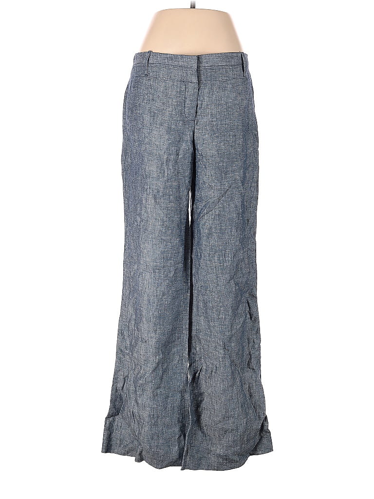 Outback Red 100% Linen Chevron-herringbone Blue Linen Pants Size 8 - 67 ...