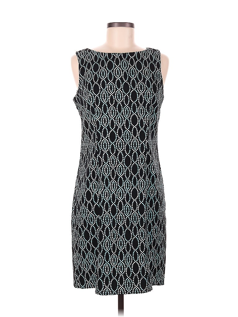 AB Studio Argyle Graphic Tweed Chevron-herringbone Teal Cocktail Dress ...