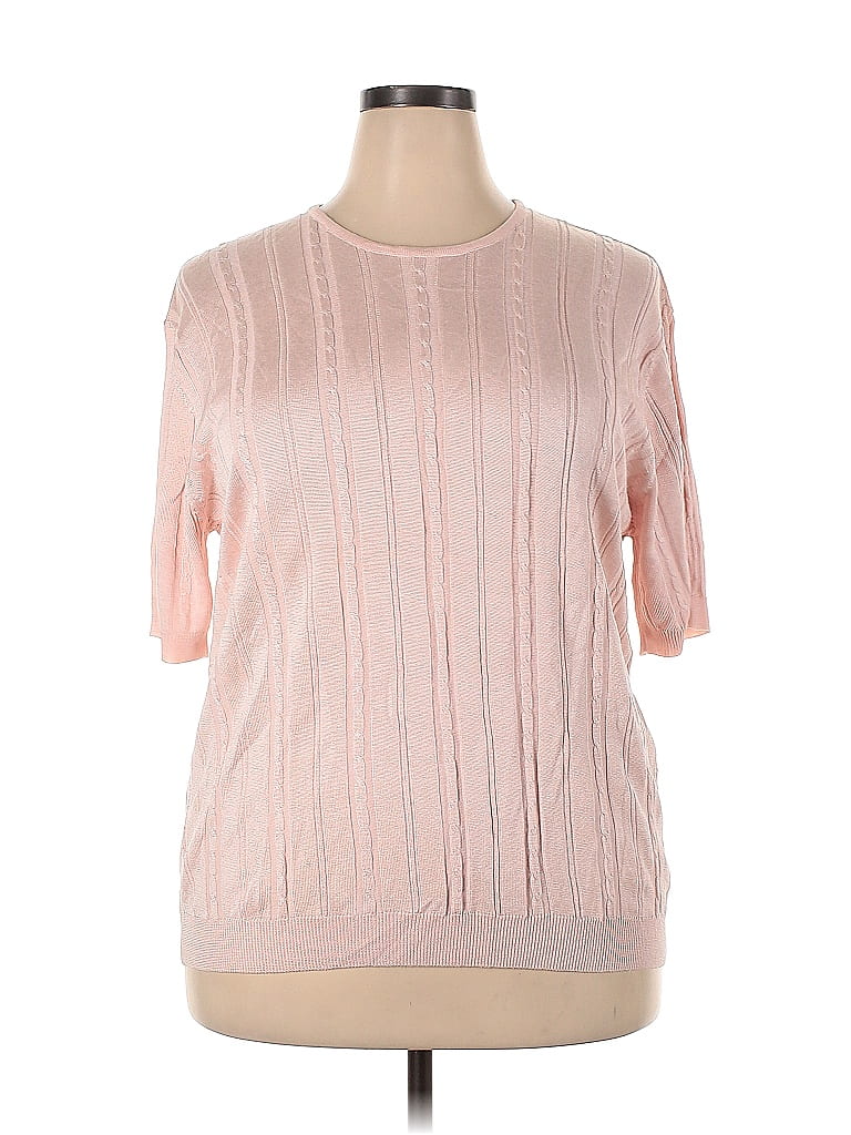 Jeanne Pierre Pink Pullover Sweater Size 2X (Plus) - 47% off | ThredUp