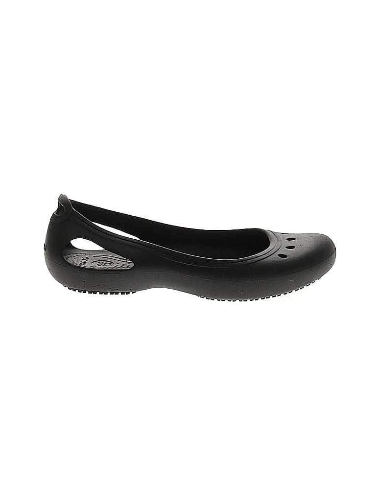 Crocs Black Gray Flats Size 9 - 31% off | ThredUp
