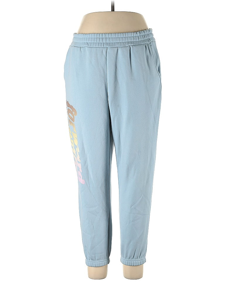 Fabletics Graphic Blue Sweatpants Size L - 62% off | ThredUp