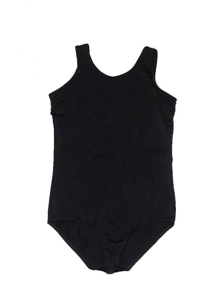 Juno Active Solid Chevron-herringbone Graphic Black One Piece Swimsuit ...