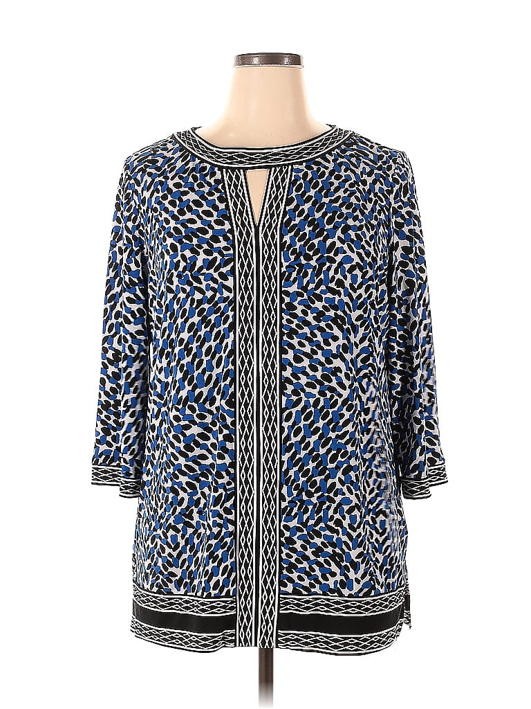 Dana Buchman Blue 3 4 Sleeve Blouse Size Xl 72 Off Thredup