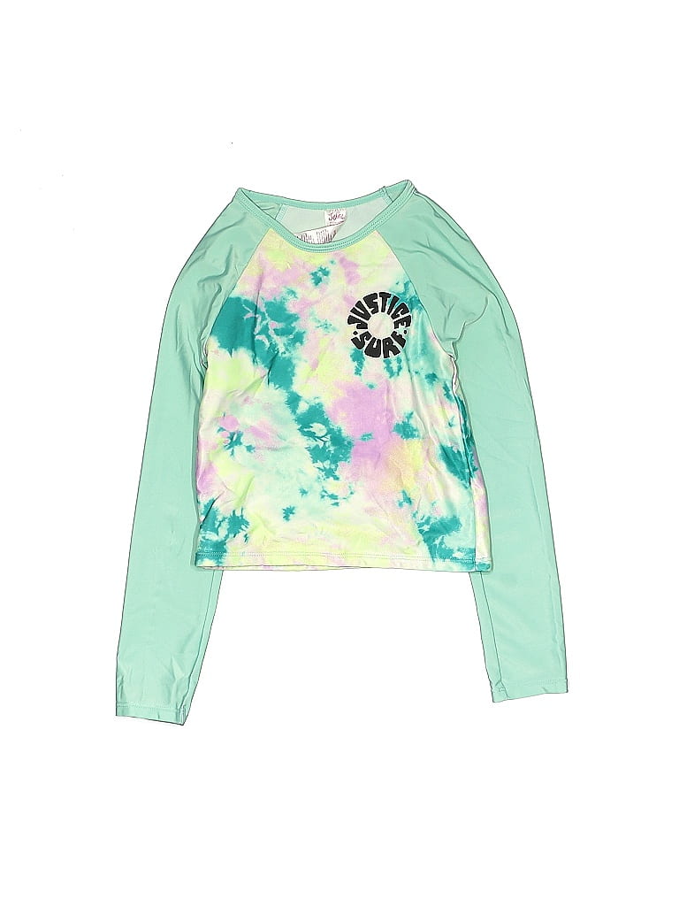 Justice 100% Recycled Polyester Green Rash Guard Size 7 - 8 - 39% off ...