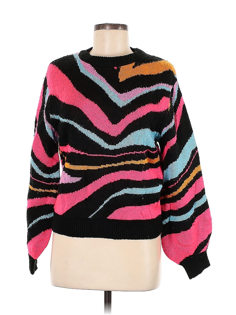 Future Collective 100% Acrylic Stripes Color Block Animal Print Black ...