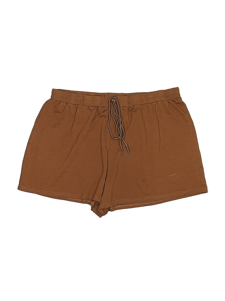 Shein Curve Solid Brown Athletic Shorts Size 20 Plus (4) (Plus) - 31% ...