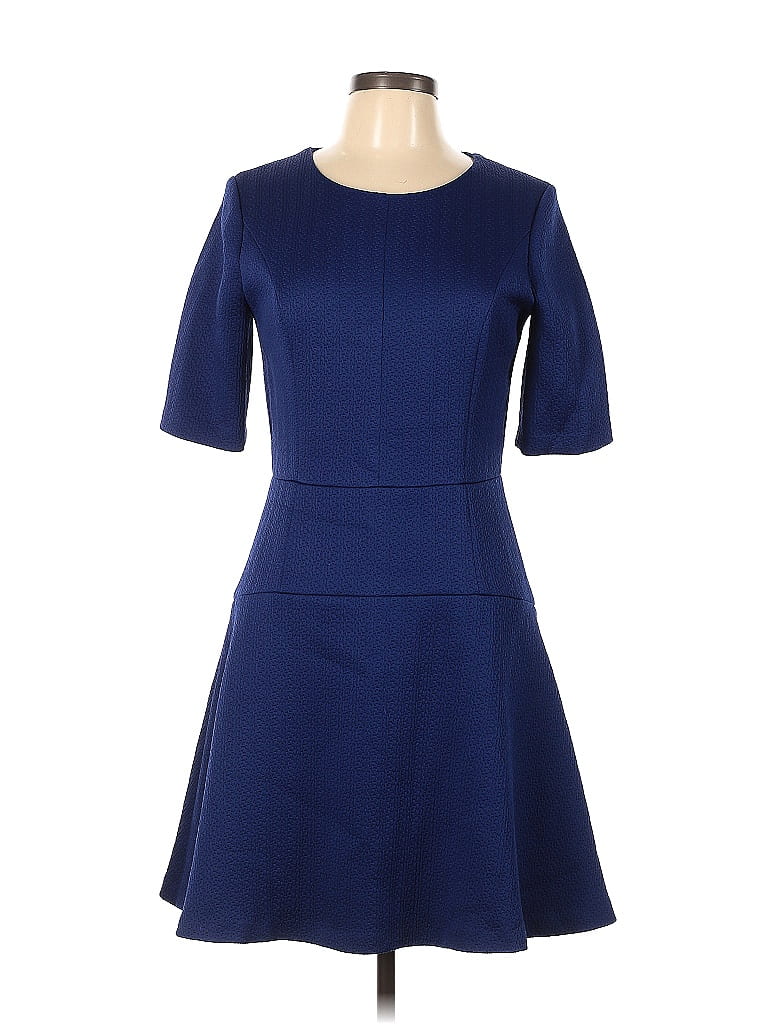 Club Monaco Solid Blue Casual Dress Size 8 - 77% off | ThredUp