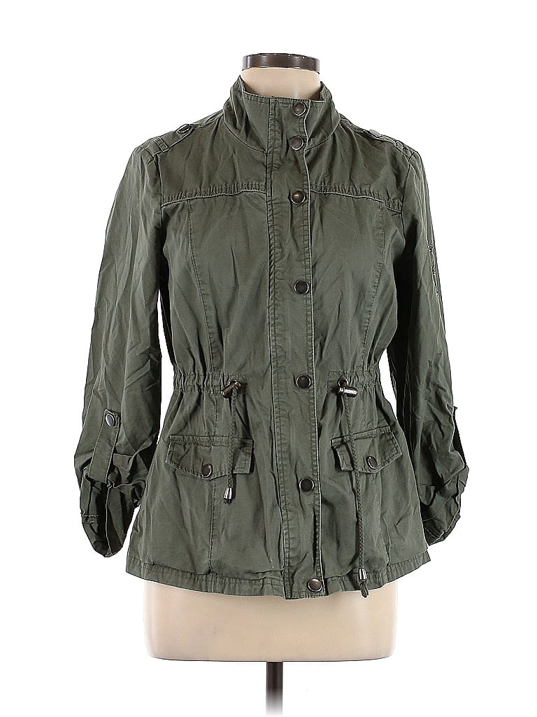 Jade & Ivory by 26 International 100% Cotton Green Jacket Size M - 72% ...