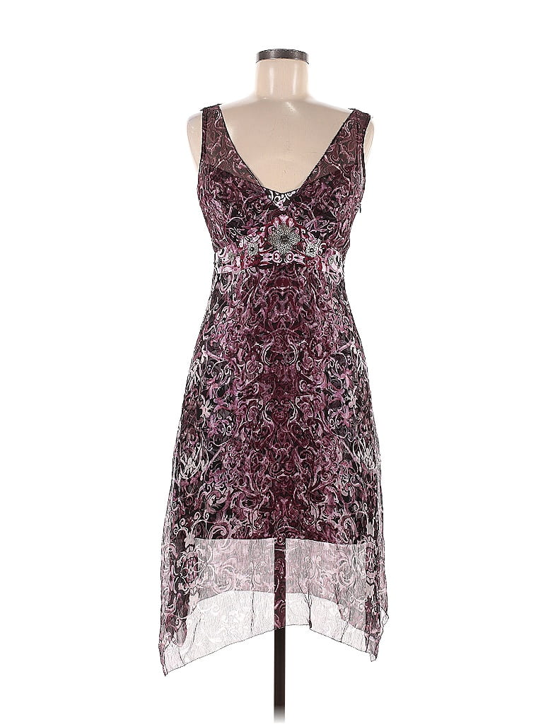 Elie Tahari 100% Silk Paisley Burgundy Cocktail Dress Size 6 - 83% off ...