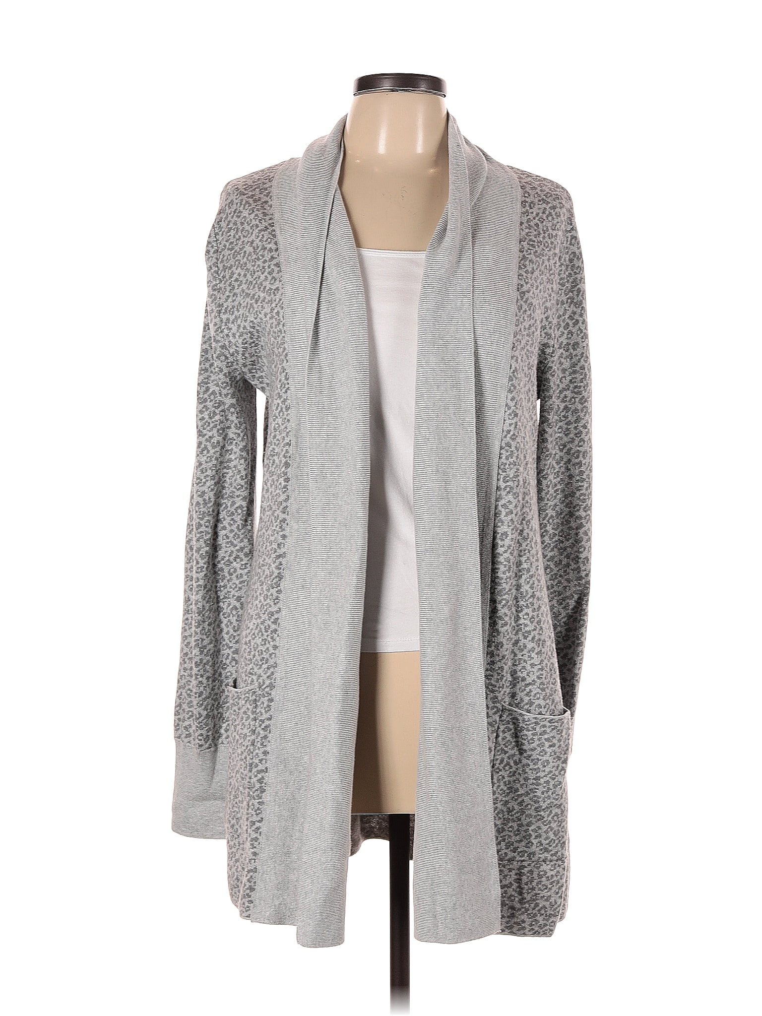 Yes Lola 100% Cotton Gray Cardigan Size L - 67% off | ThredUp