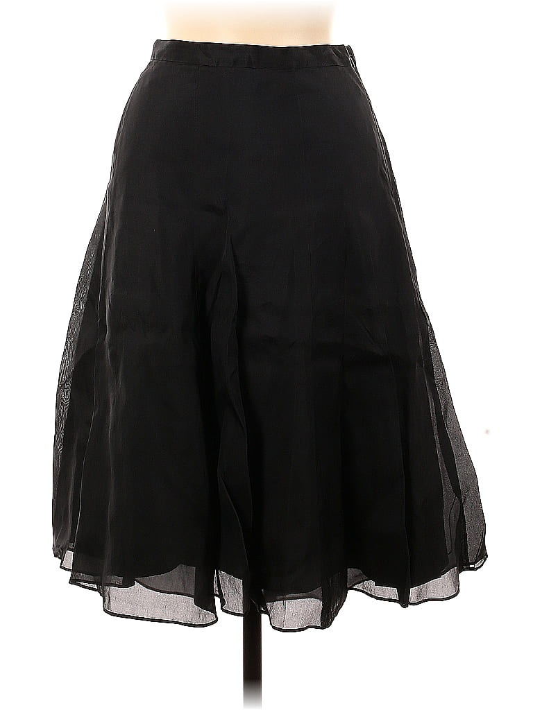 Banana Republic 100% Silk Solid Black Silk Skirt Size 8 - 94% off | ThredUp