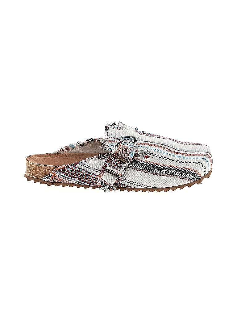 Very G Plaid Stripes White Ivory Mule/Clog Size 9 - 54% off | ThredUp