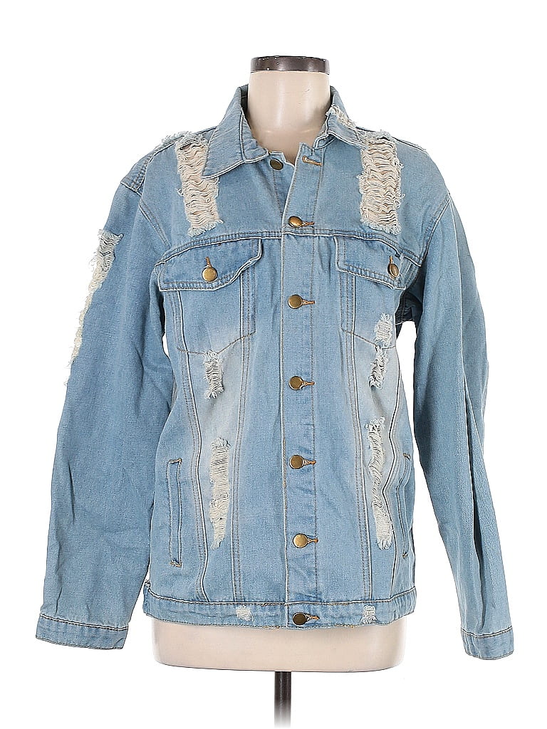 Shein Blue Denim Jacket One Size - 52% off | ThredUp
