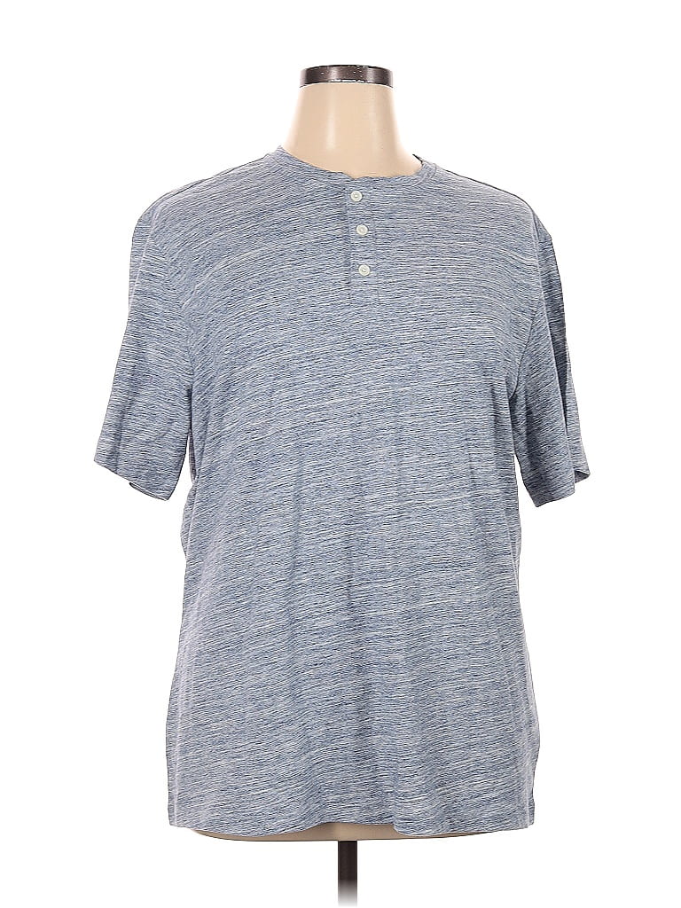 Hawker Rye 100% Cotton Blue Short Sleeve Henley Size XL - 36% off | ThredUp