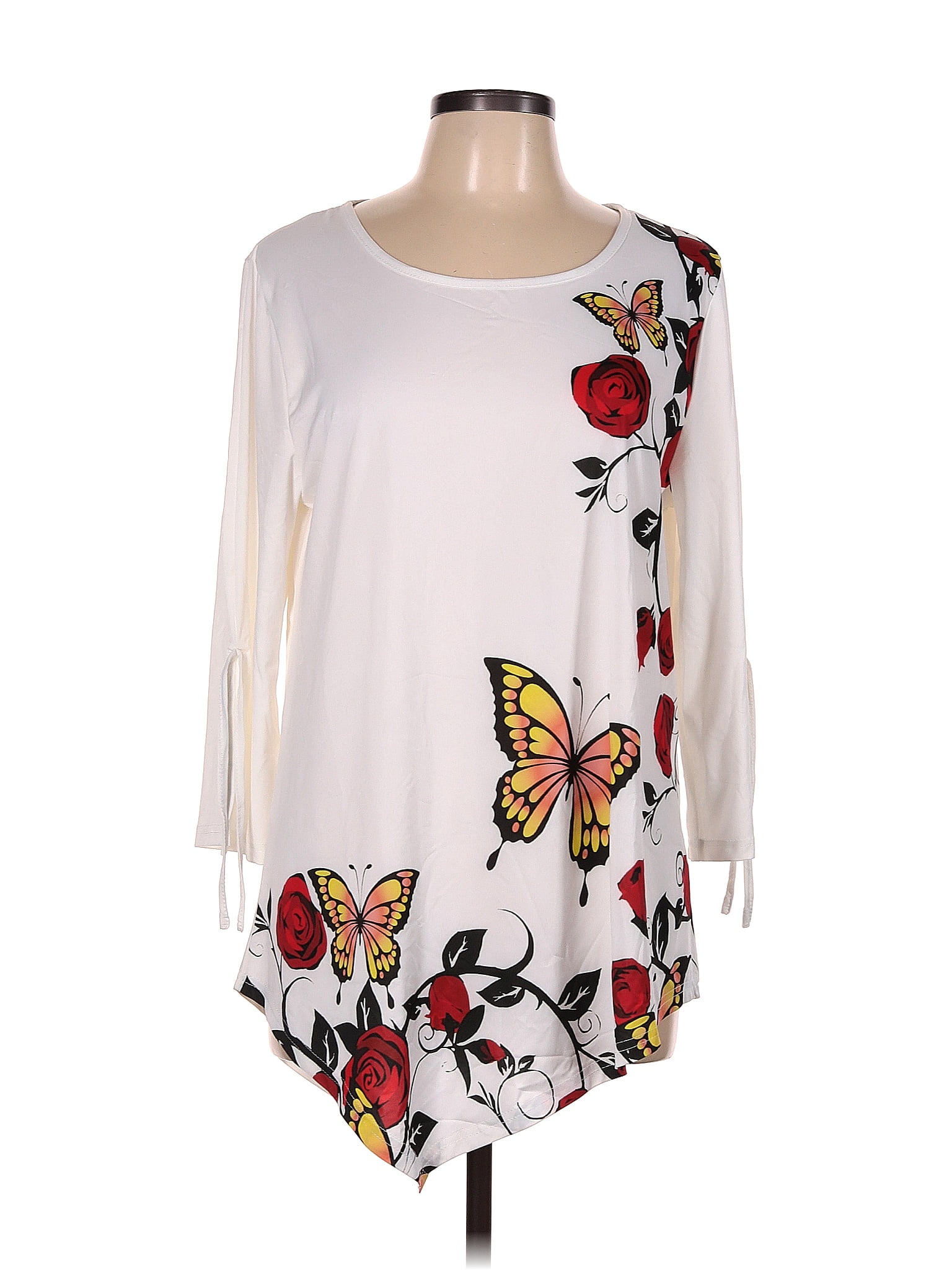 Lily by Firmiana Ivory 3/4 Sleeve Blouse Size L - 67% off | ThredUp