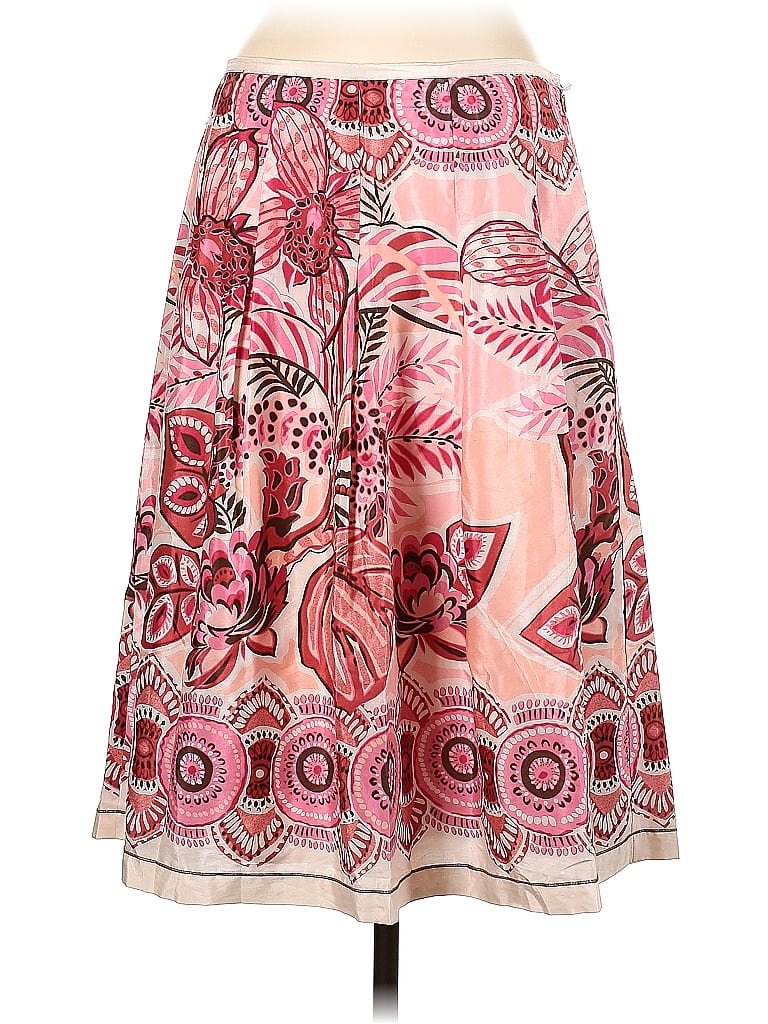 Haley & Kate Paisley Graphic Pink Silk Skirt Size 12 - 63% off | ThredUp
