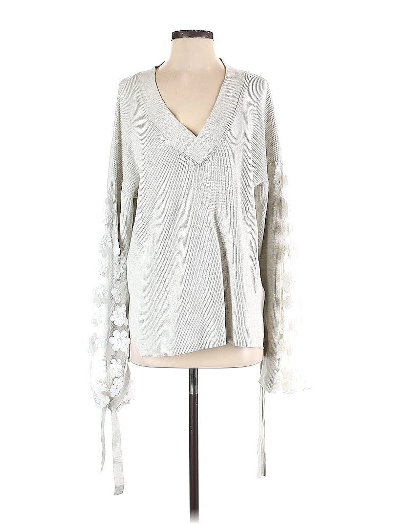 French Connection 100% Cotton Silver Pullover Sweater Size M - 74% off ...