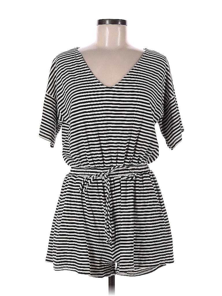 Umgee Stripes Graphic Black Romper Size M - 64% off | ThredUp