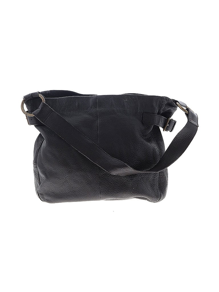 Gap 100% Leather Solid Color Block Black Brown Leather Shoulder Bag One Size - 70% off | ThredUp