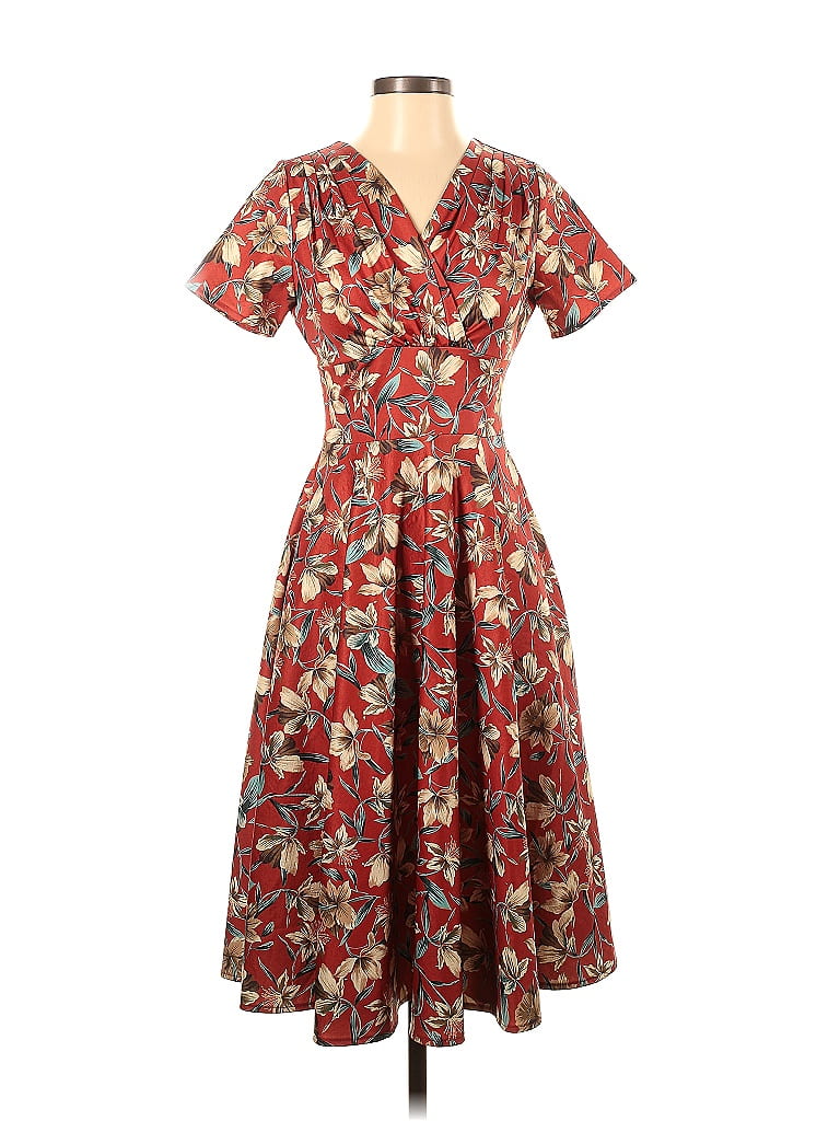 Unique Vintage Paisley Red Casual Dress Size S - 66% off | ThredUp