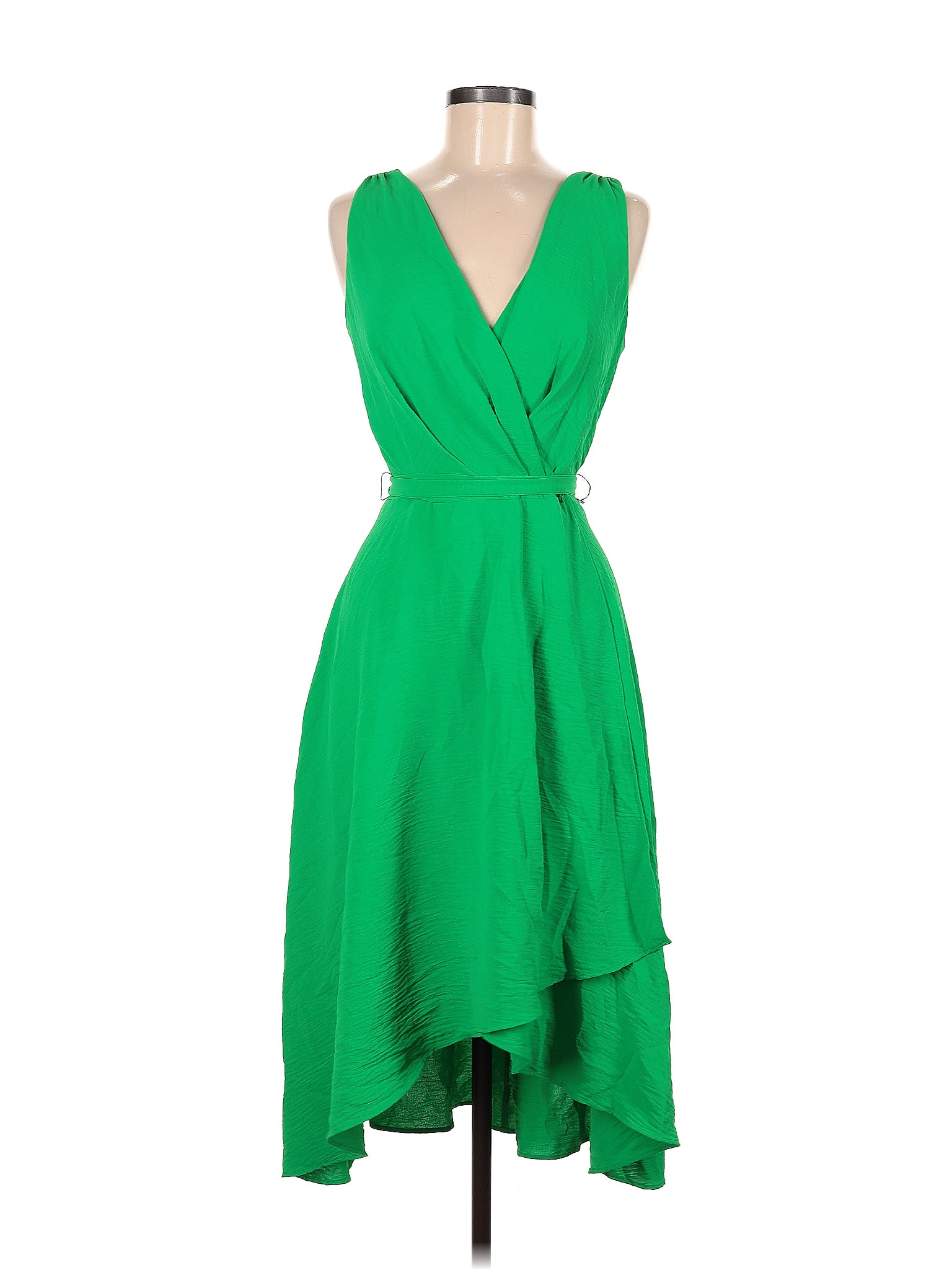 Dkny 100 Polyester Solid Green Cocktail Dress Size 6 78 Off Thredup