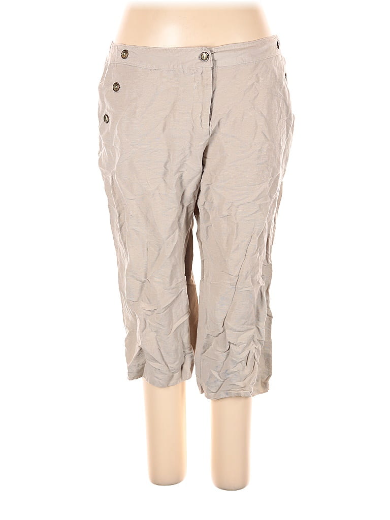 Emma James Tan Linen Pants Size 14 - 50% off | ThredUp