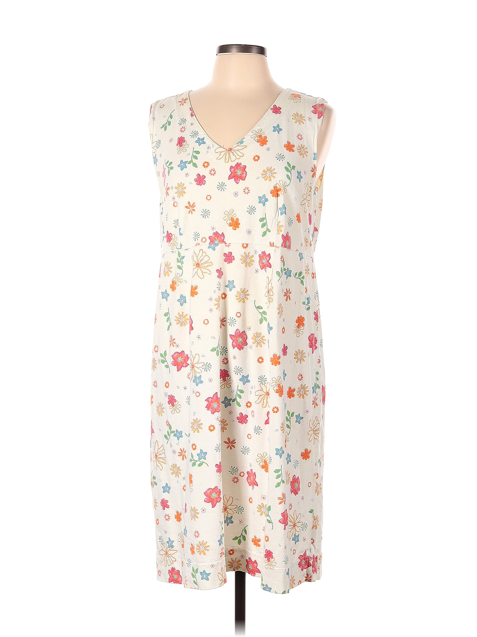 Fresh Produce 100% Cotton Floral Ivory Casual Dress Size L - 72% off ...