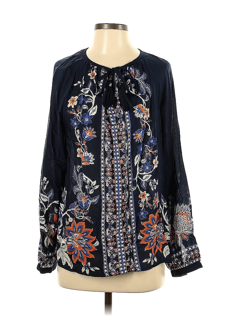 Chico's 100% Modal Blue Long Sleeve Blouse Size Sm (0) - 76% off | ThredUp