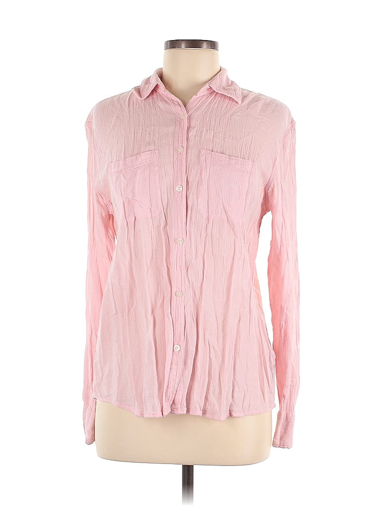 Chaps Pink Long Sleeve Button-Down Shirt Size M - 50% off | ThredUp