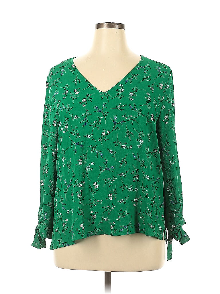 CeCe Green 3/4 Sleeve Blouse Size XL - 70% off | ThredUp