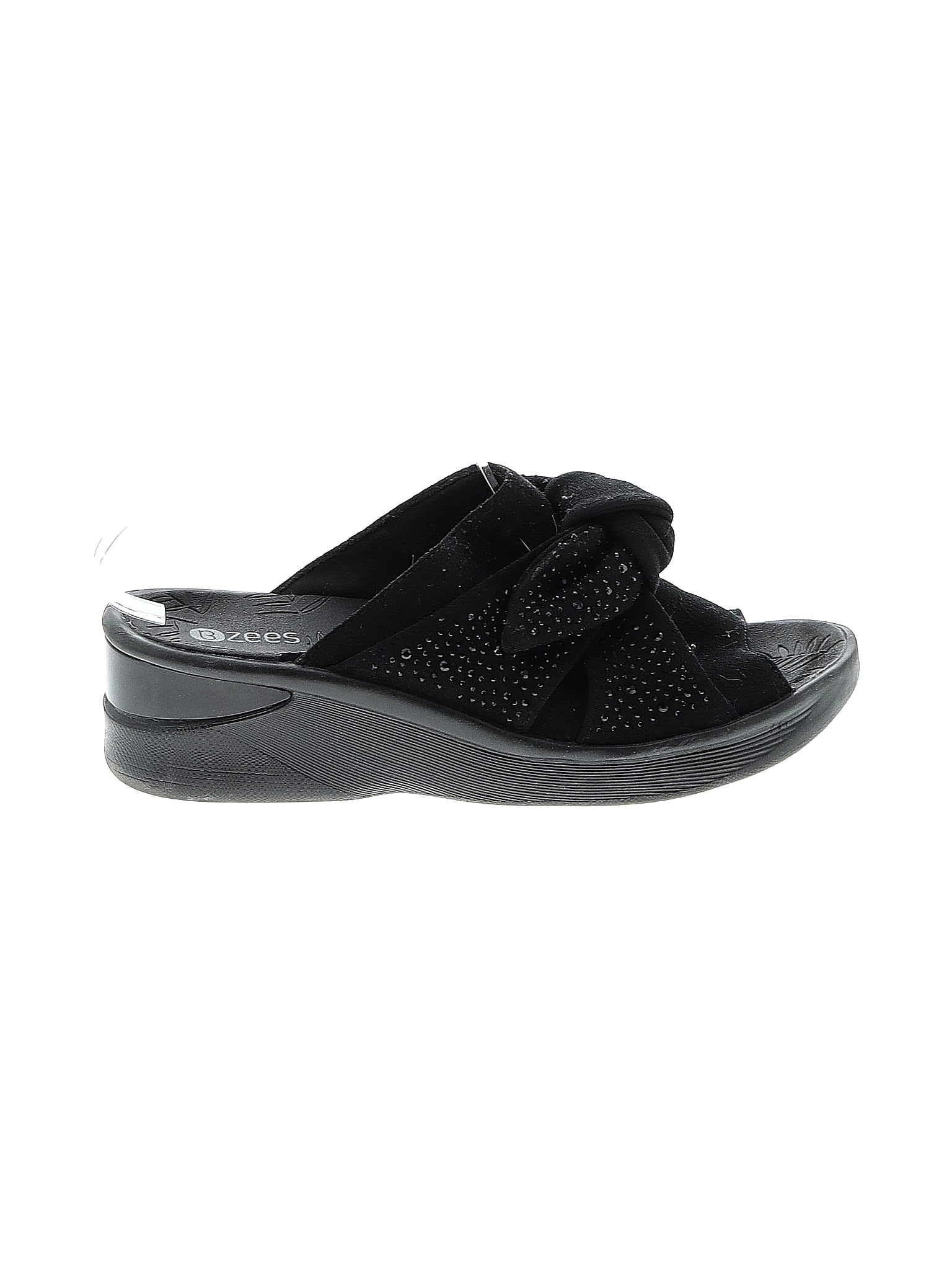 Bzees Black Sandals Size 8 - 57% off | ThredUp