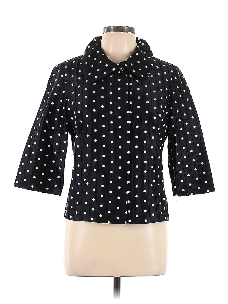 Carlisle 100% Silk Polka Dots Black Jacket Size 10 - 85% off | ThredUp