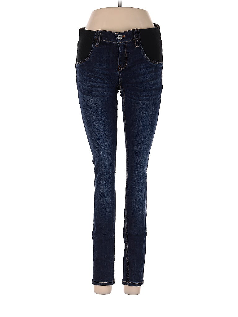 Zara Color Block Blue Jeans Size M - 52% off | ThredUp