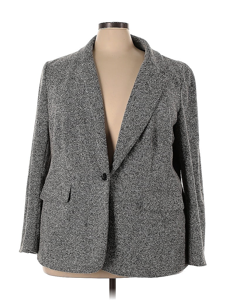 Ann Taylor LOFT Outlet Tweed Gray Blazer Size 24 (Plus) - 47% off | ThredUp