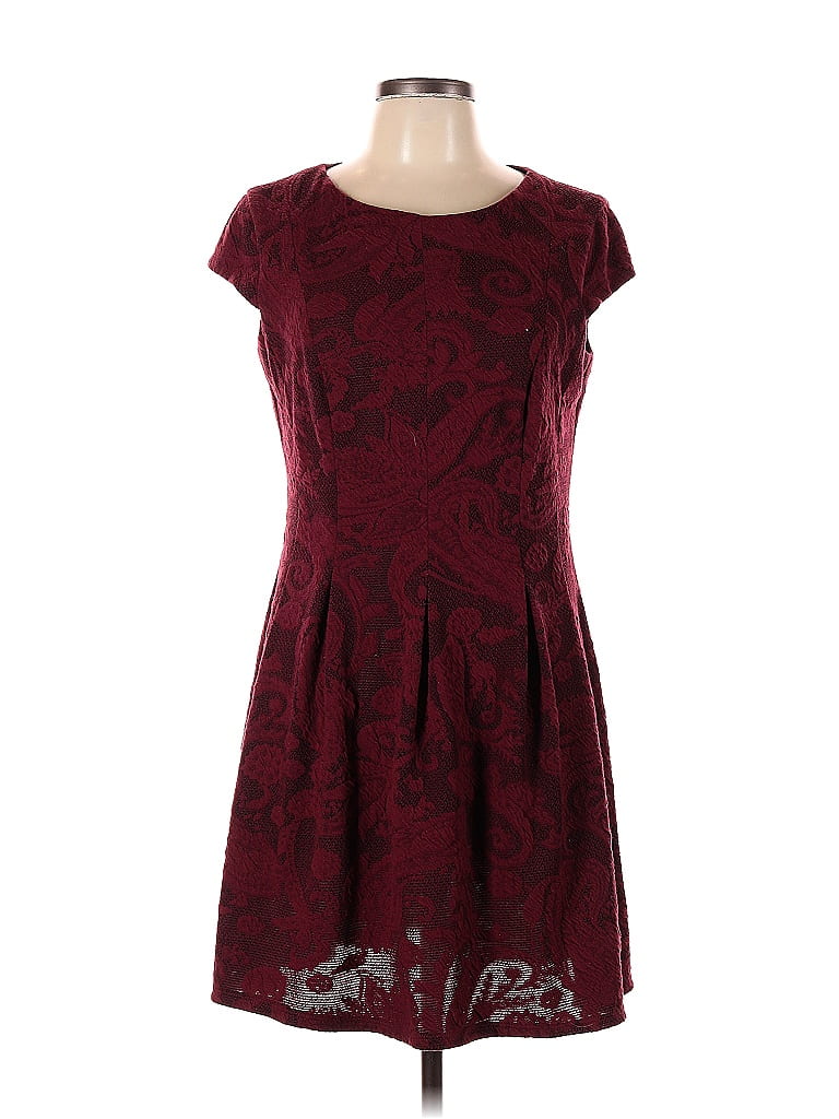 AB Studio Paisley Burgundy Cocktail Dress Size L - 32% off | ThredUp