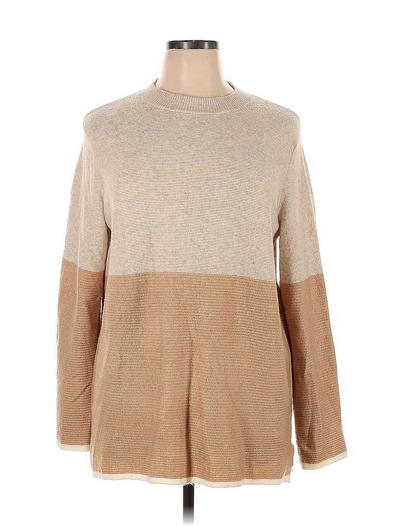 Talbots Outlet Color Block Tan Pullover Sweater Size XL - 60% off | ThredUp