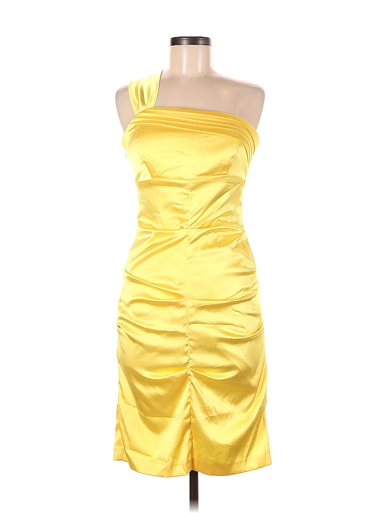Le Chateau Yellow Cocktail Dress Size M - 77% off | ThredUp