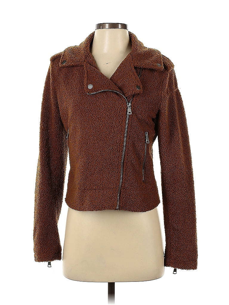 Max Studio 100% Polyester Tweed Brown Jacket Size XS - 72% off | ThredUp