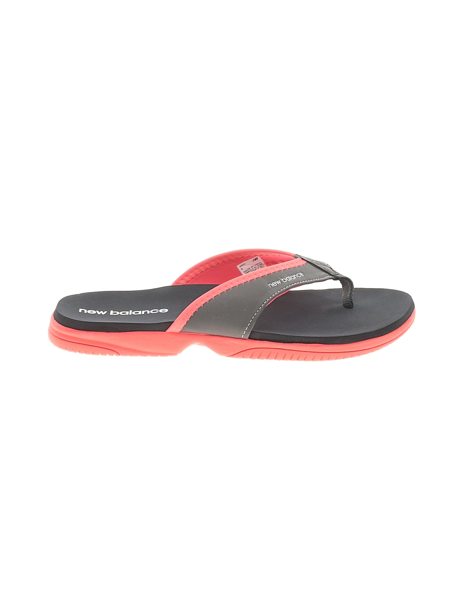 New Balance Red Gray Flip Flops Size 11 - 60% off | ThredUp