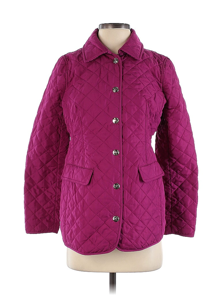 Chico's 100% Polyester Purple Pink Coat Size S - 69% off | ThredUp
