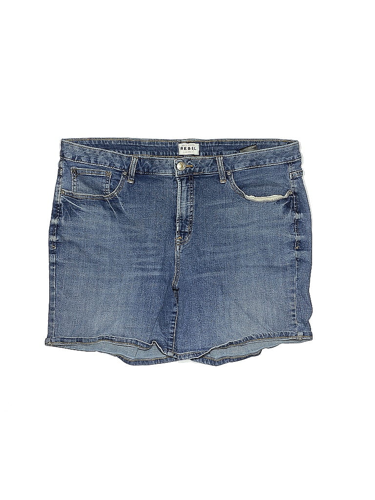 REBEL Rebel Wilson Blue Denim Shorts Size 18 (Plus) - 67% off | ThredUp