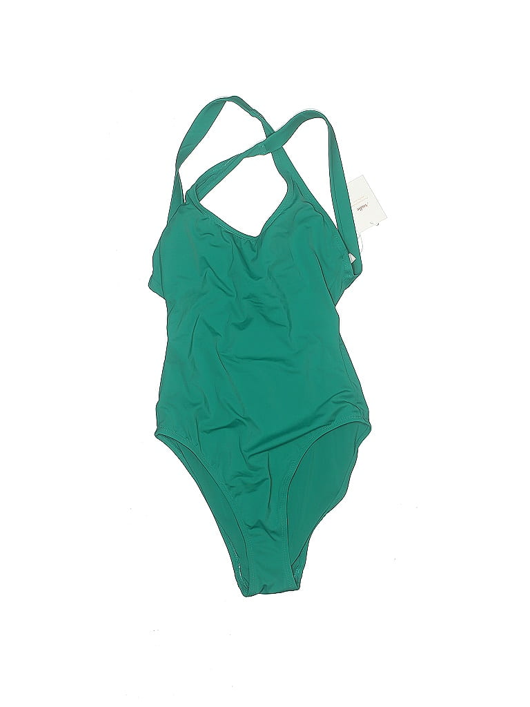 Andie Solid Green One Piece Swimsuit Size S - 62% off | ThredUp