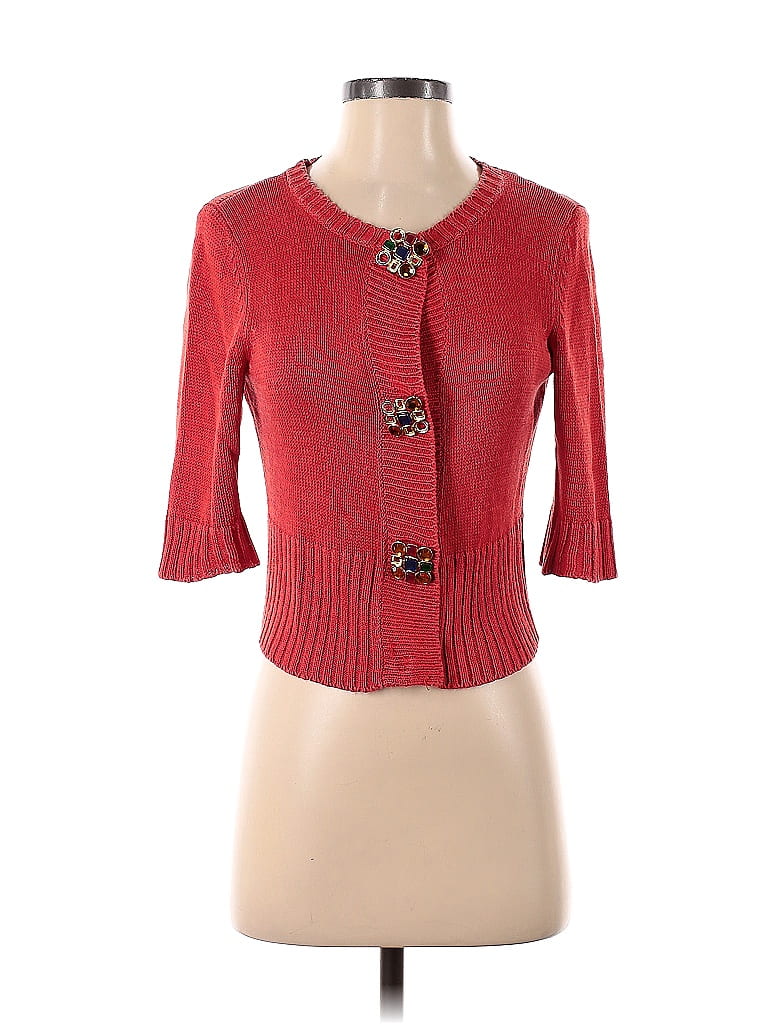 Magaschoni 100% Silk Red 3/4 Sleeve Top Size S - 81% off | ThredUp