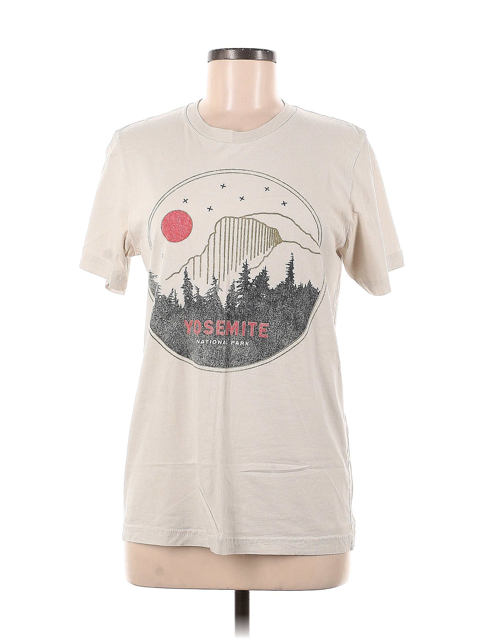 Parks Project 100% Cotton Print Ivory Short Sleeve T-Shirt Size M - 34% ...
