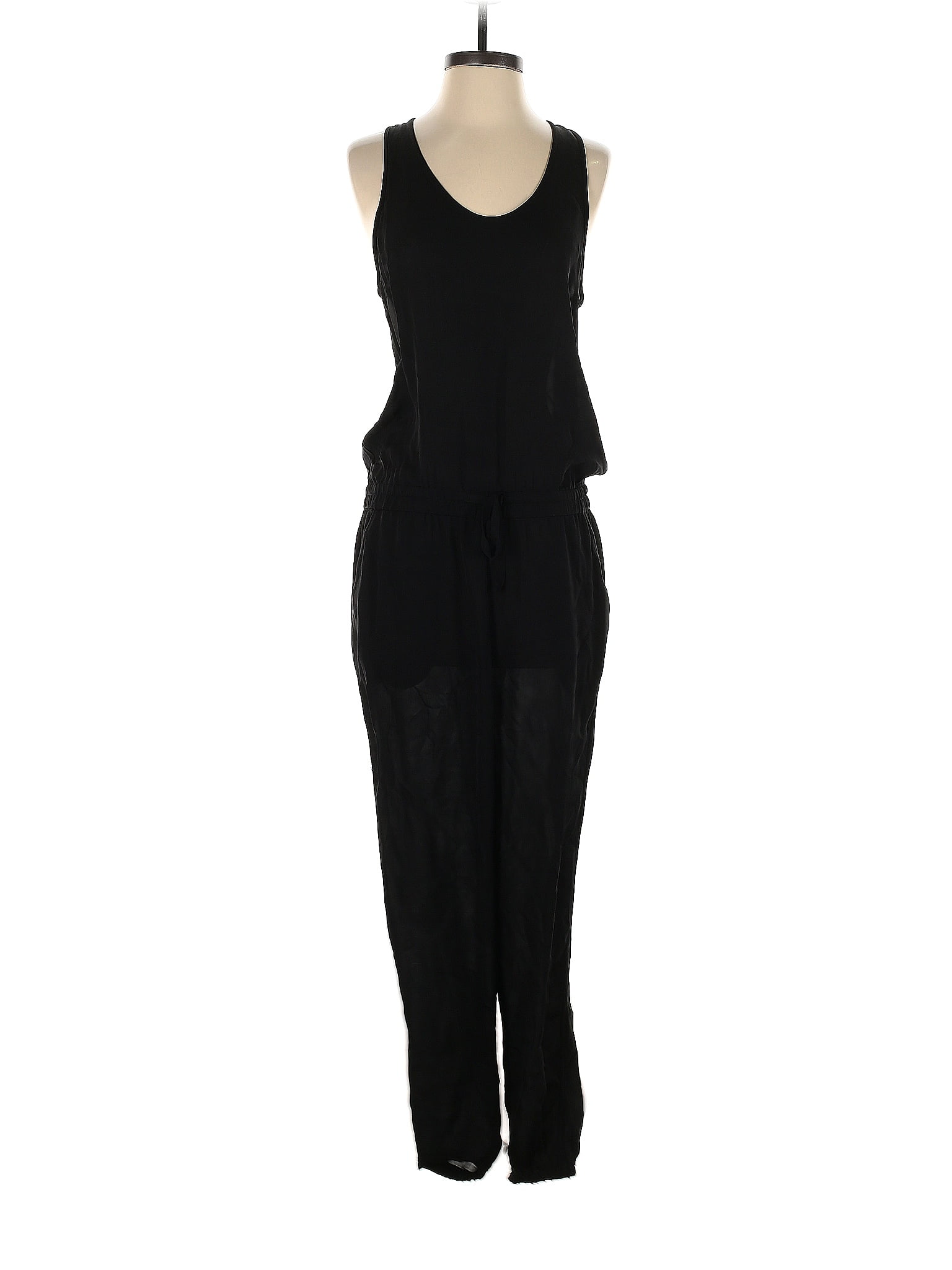 Theory 100% Silk Solid Black Jumpsuit Size S - 82% off | ThredUp